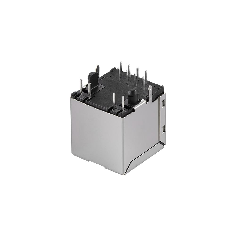 Vertical RJ45 Integrated Connectors | 10/100Base-T | TMJD0012BENL | Taoglas