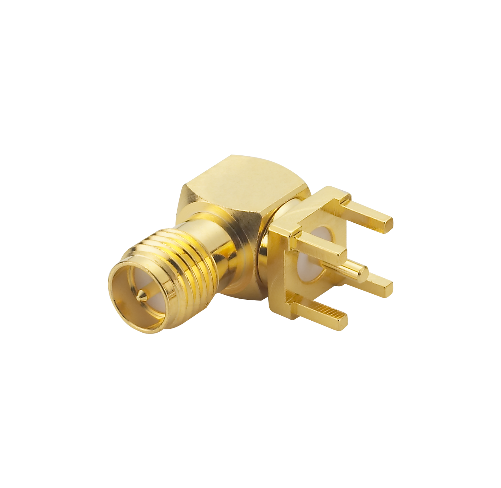 SMA RA Reverse Polarity PCB Mount, Jack, Gold, 50Ω, Through Hole Pin ...